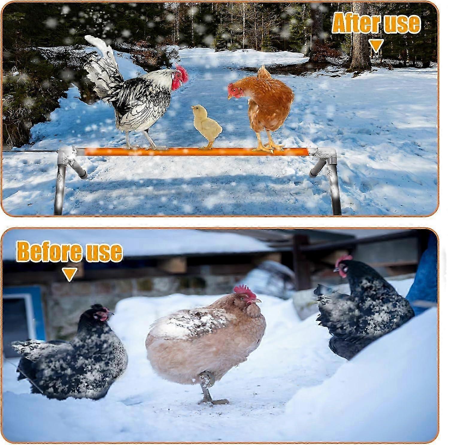 Heated Chicken Perch Warming Chicken Heater for Chicken Coops, Prevents ...