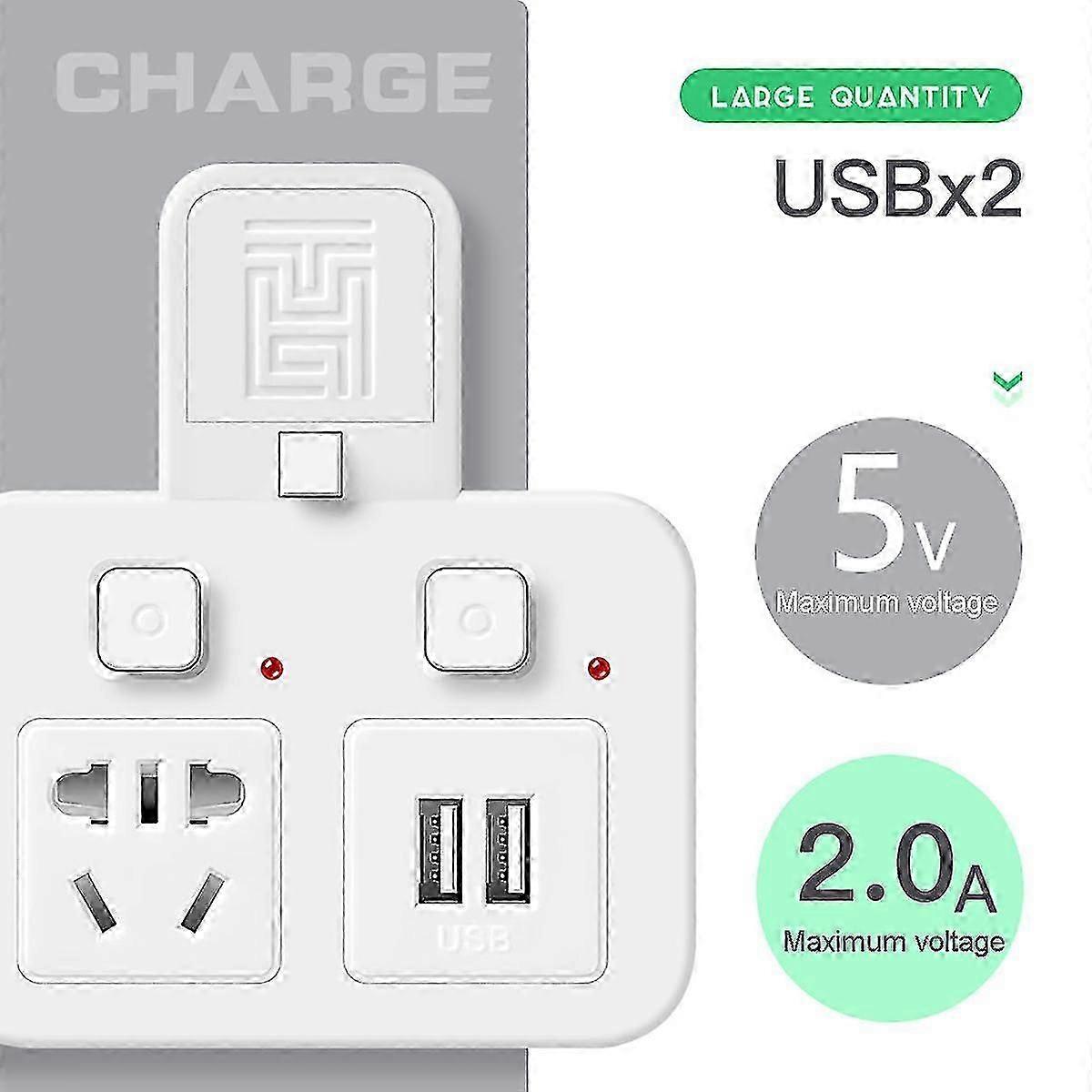 4-way Plug Extension Household Multi-function Socket Usb Multi-plug ...