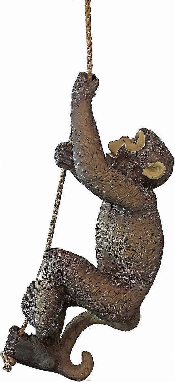 Chico The Chimpanzee Baby Monkey Hanging Animal Statue, 16 Inches High ...