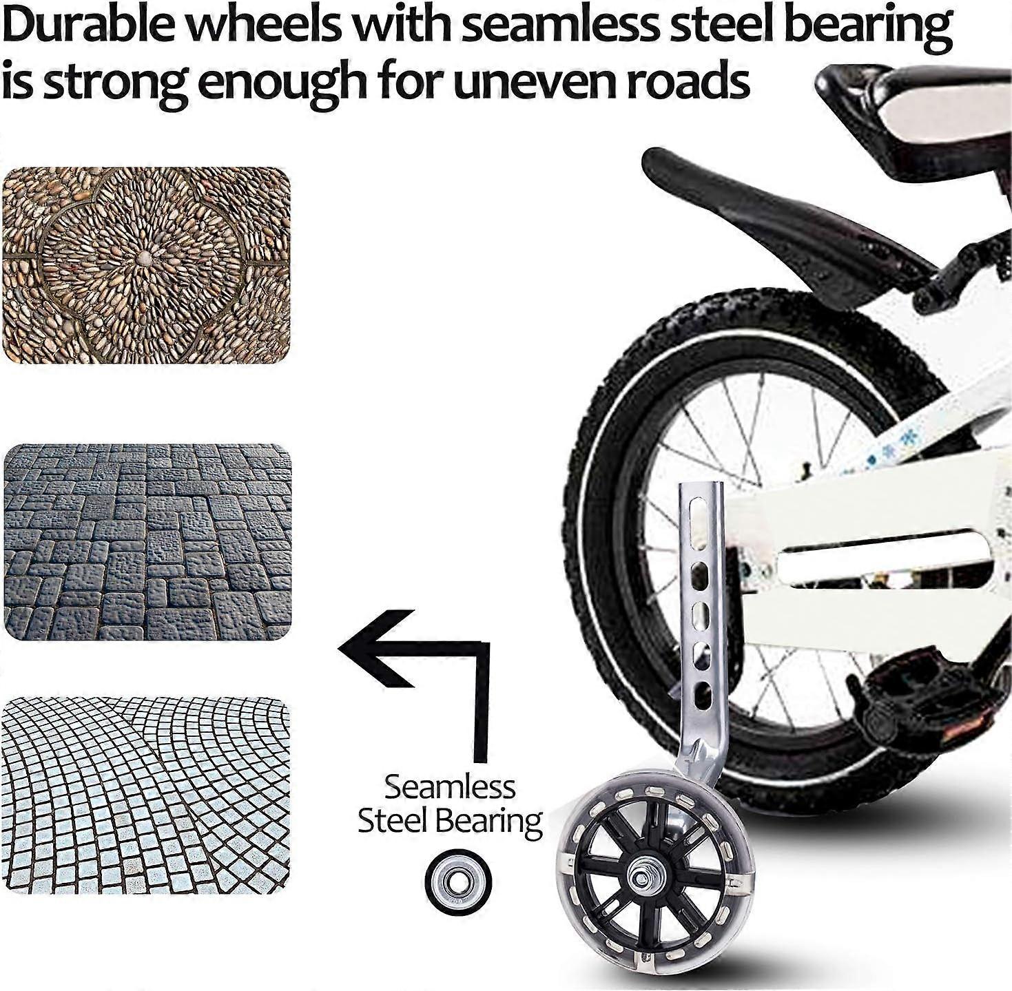 Heavy-Duty Training Wheels, Balance Learning Aid For Children's Single ...
