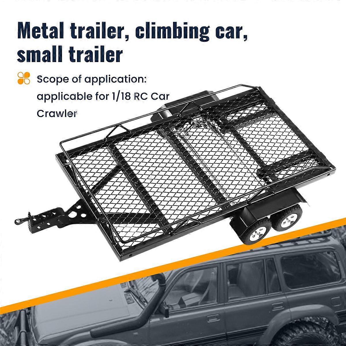 Metal Trailer for 1/18 RC Car Crawler Axial SCX24 - TRX4M | Fruugo UK