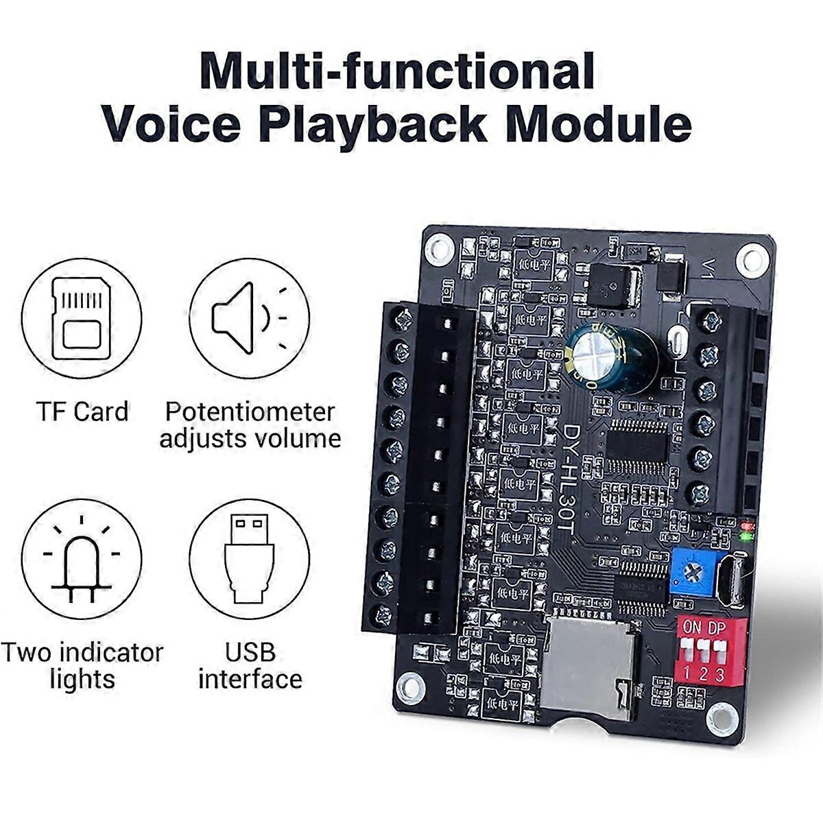 30W MP3 Voice Playback Module DY-L30T 9 Trigger Music Player Power ...