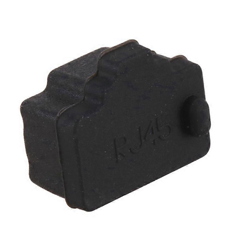 100Pcs Black Ethernet Hub Port RJ45 Anti Dust Cover Cap Protector Plug ...