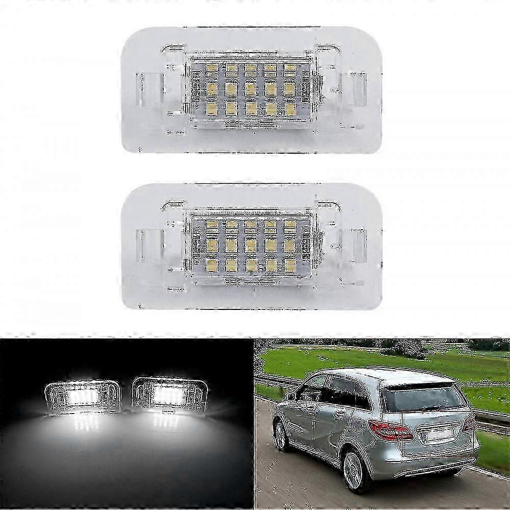 2pcs Car Led Number License Plate Lights For Mercedes Benz B-class W246 ...
