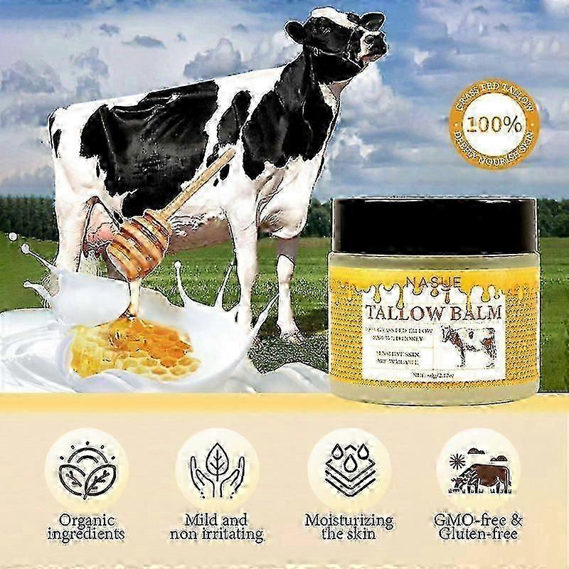 Beef Tallow Skin Care, Tallow and Honey Balm, Natural Grass Fed Beef ...