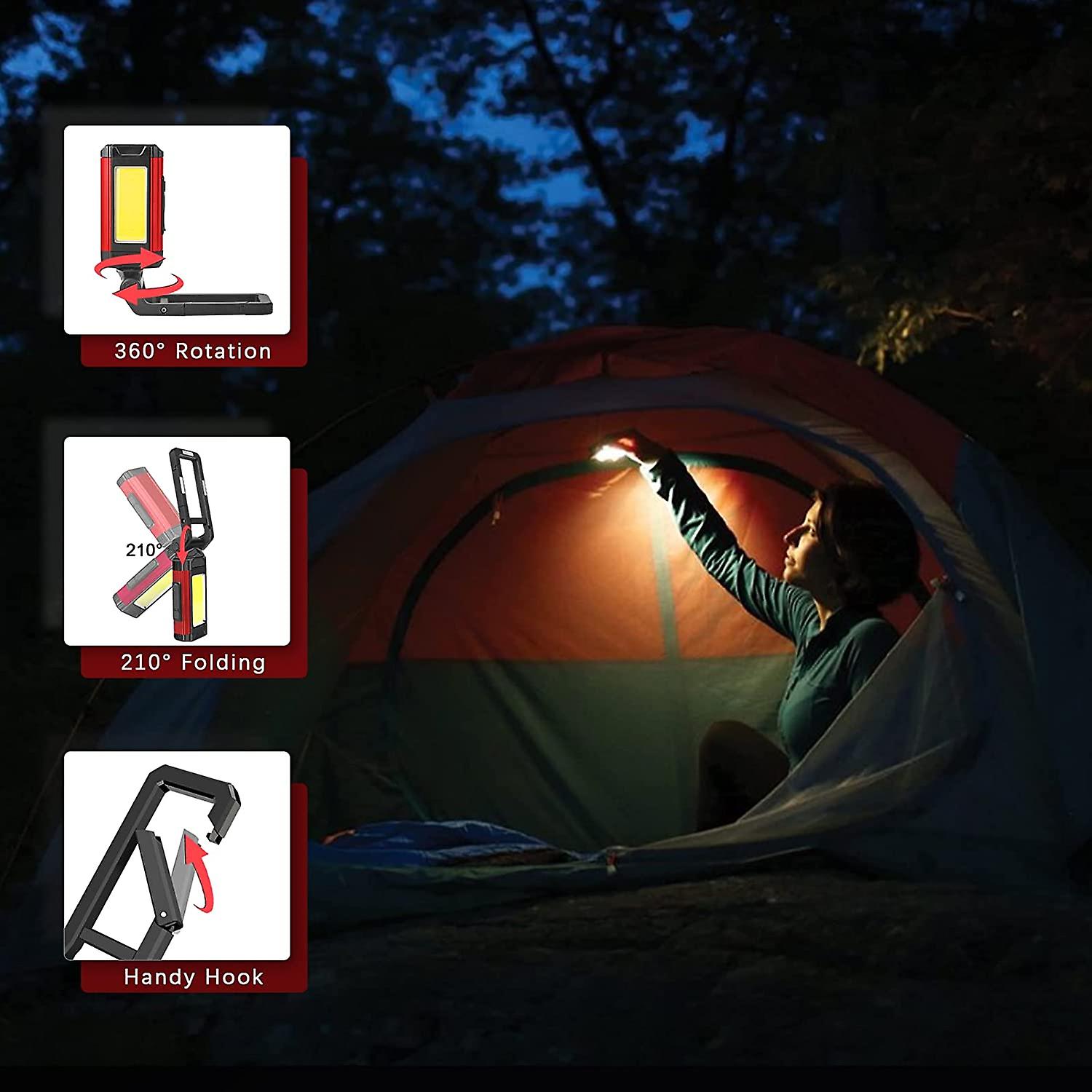 Powerful Rechargeable Work Light, Led Work Light With Magnetic Base ...