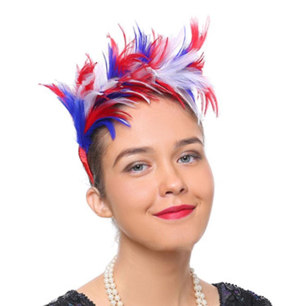 Feather Headband Color Bridal Feather Top Hat Headband Halloween Ball ...