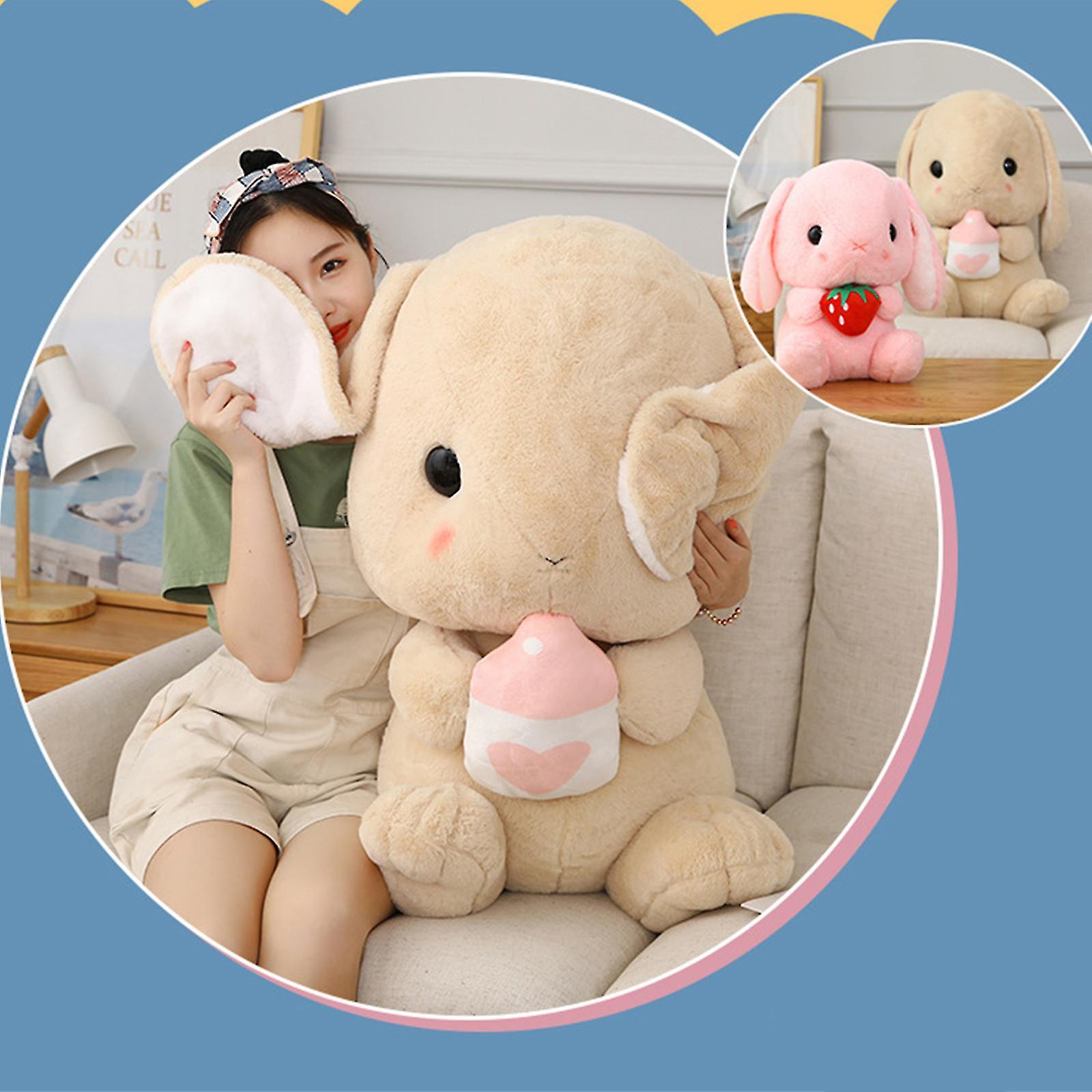 Sitting Lop Eared Rabbit, Soft Toy - Easter White Rabbit Stuffed Bunny ...