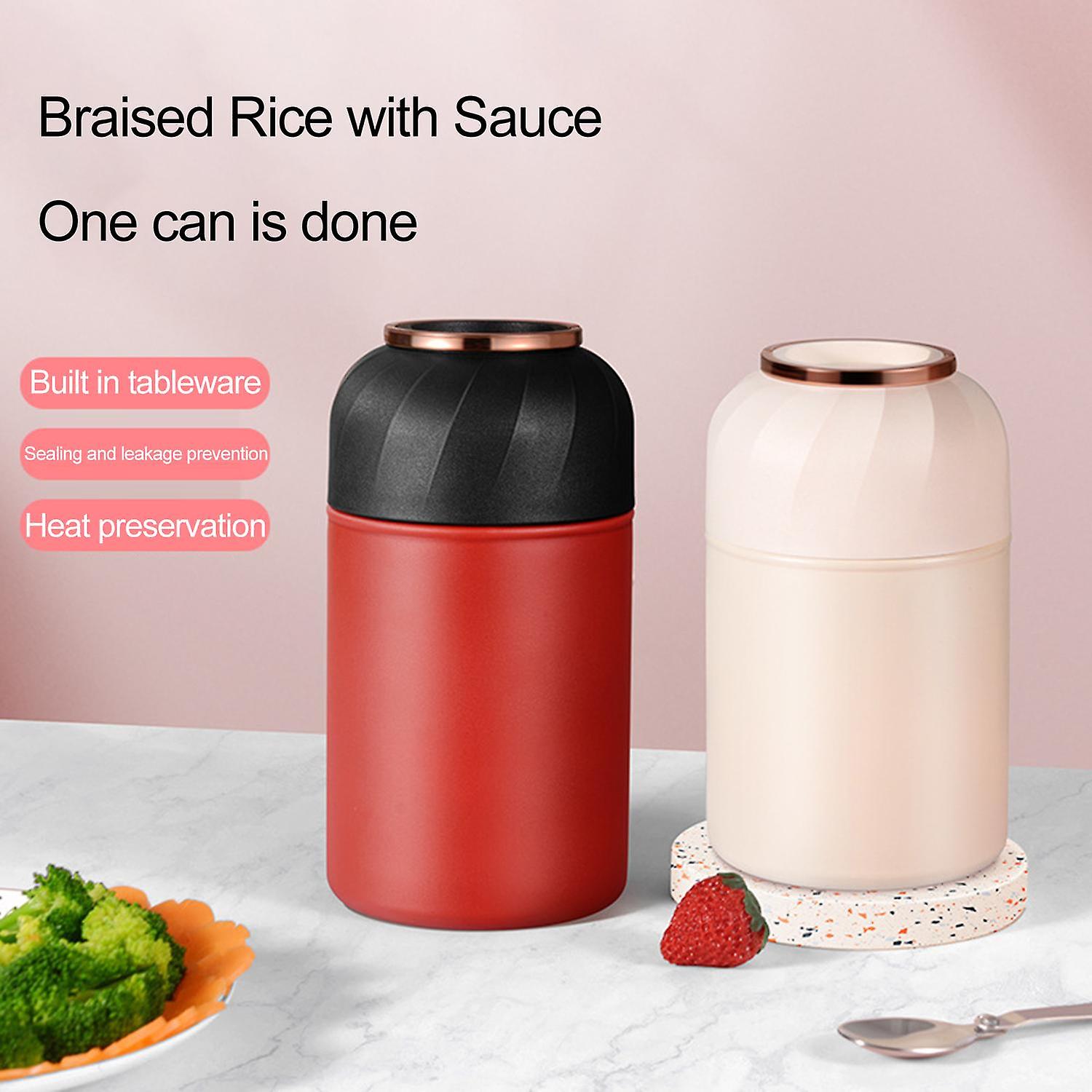 1 Set 500ML/850ML/1050ML Insulation Pot with Spoon Portable Large ...