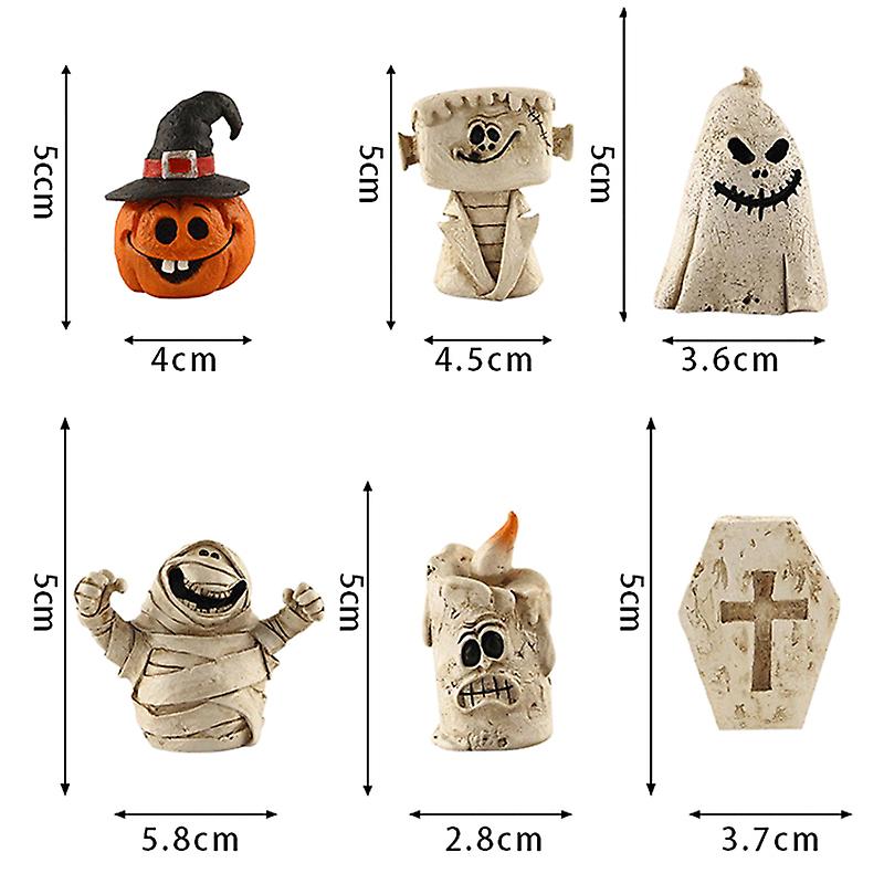 Miniature Halloween Figurines Cute Mini Halloween Ghost Pumpkin ...