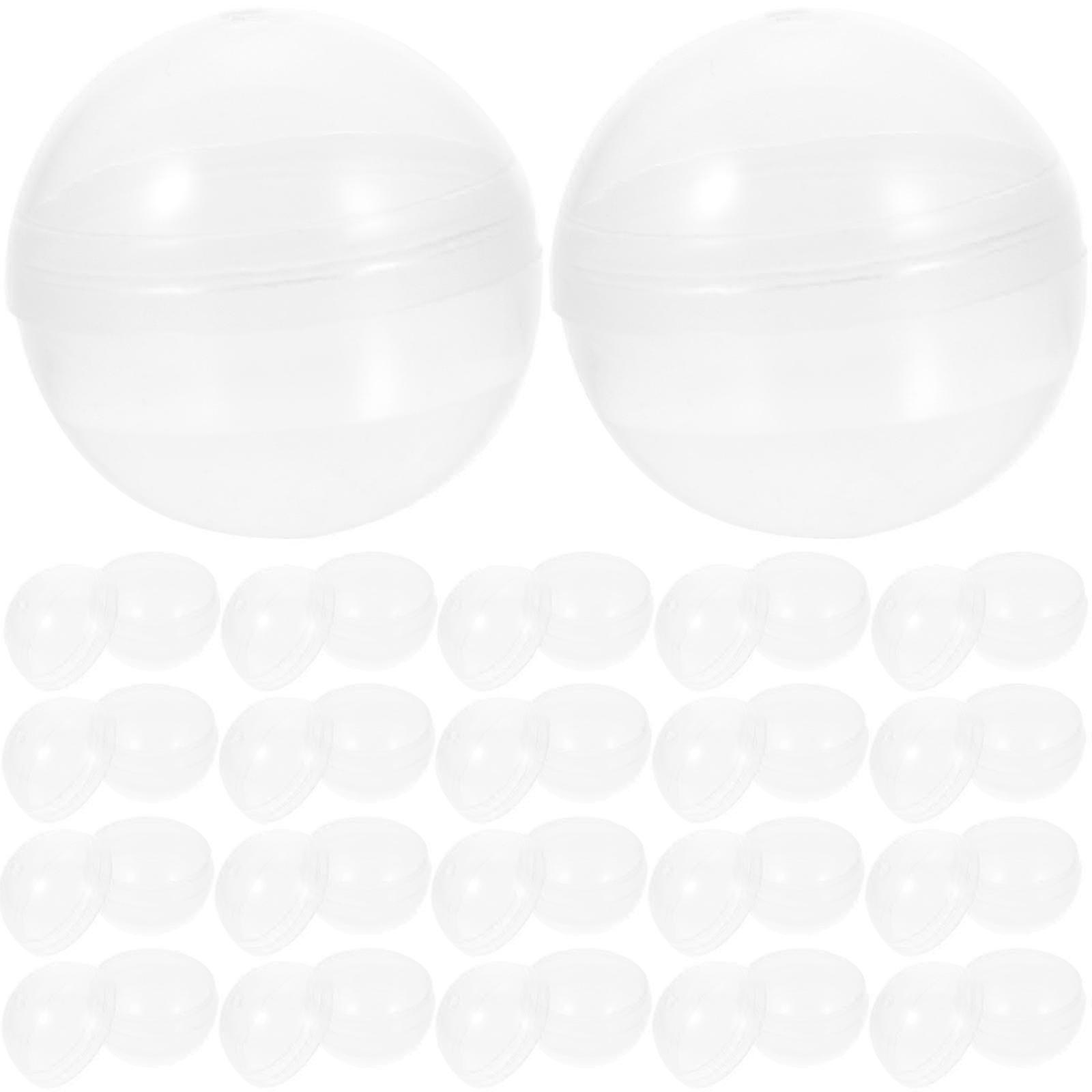 100pcs Plastic Transparent Balls Multi-purpose Twisted Round Balls ...