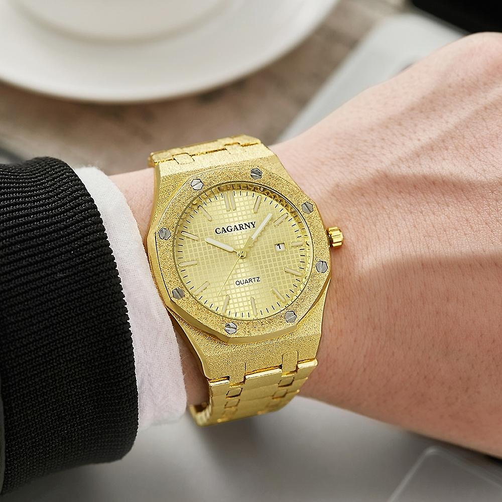 Geometric Polygon Dial Quartz Dual Movement Watch | Fruugo UK