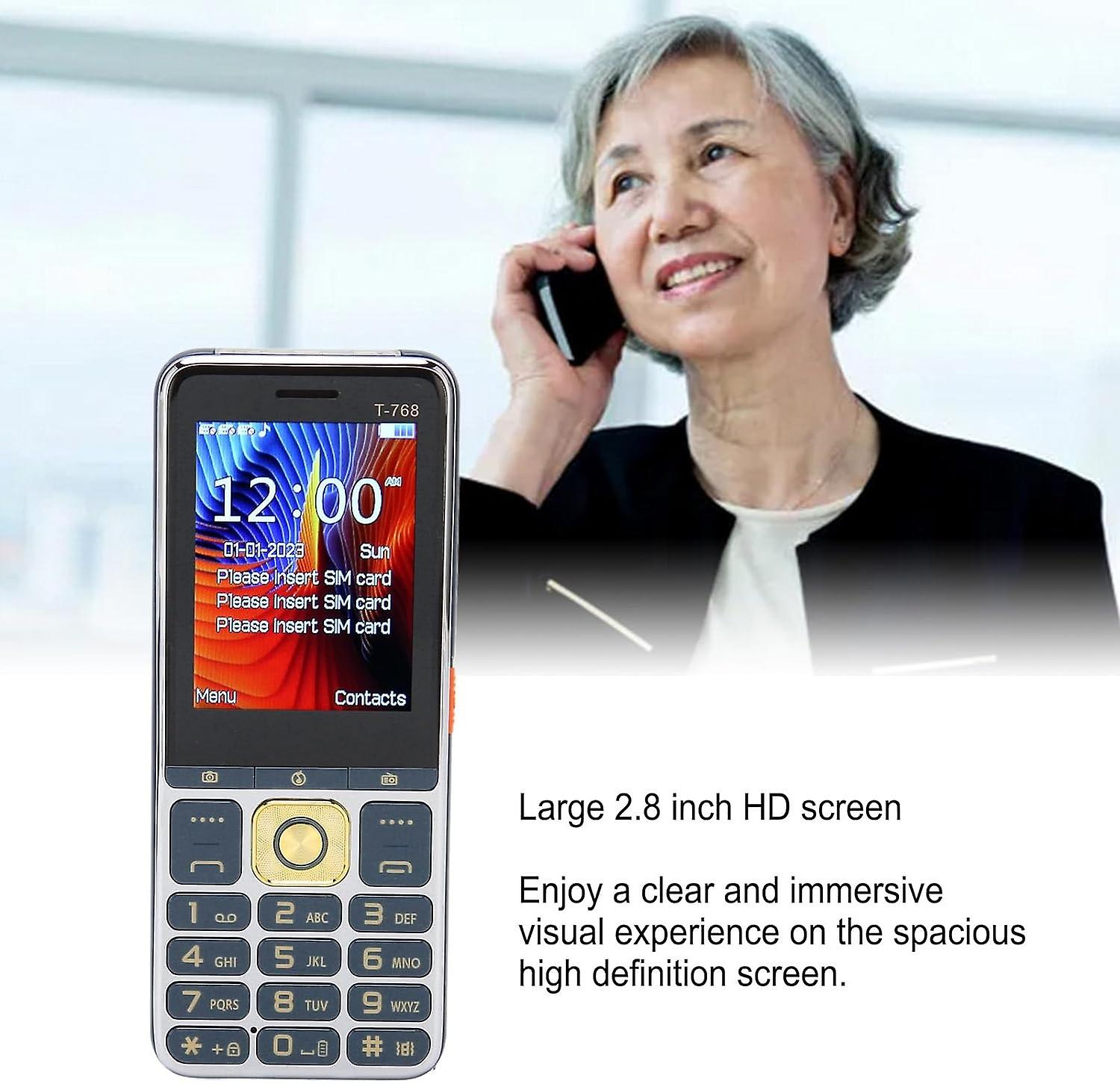 Unlocked Elderly Mobile Phone, Large Button Cell Phone for Senior, 2 ...