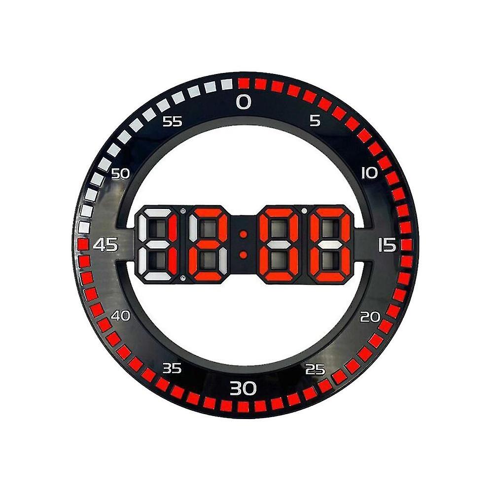 Living Room Wall Clock 3d Led Portable Wall Clock Electronic Clock ...