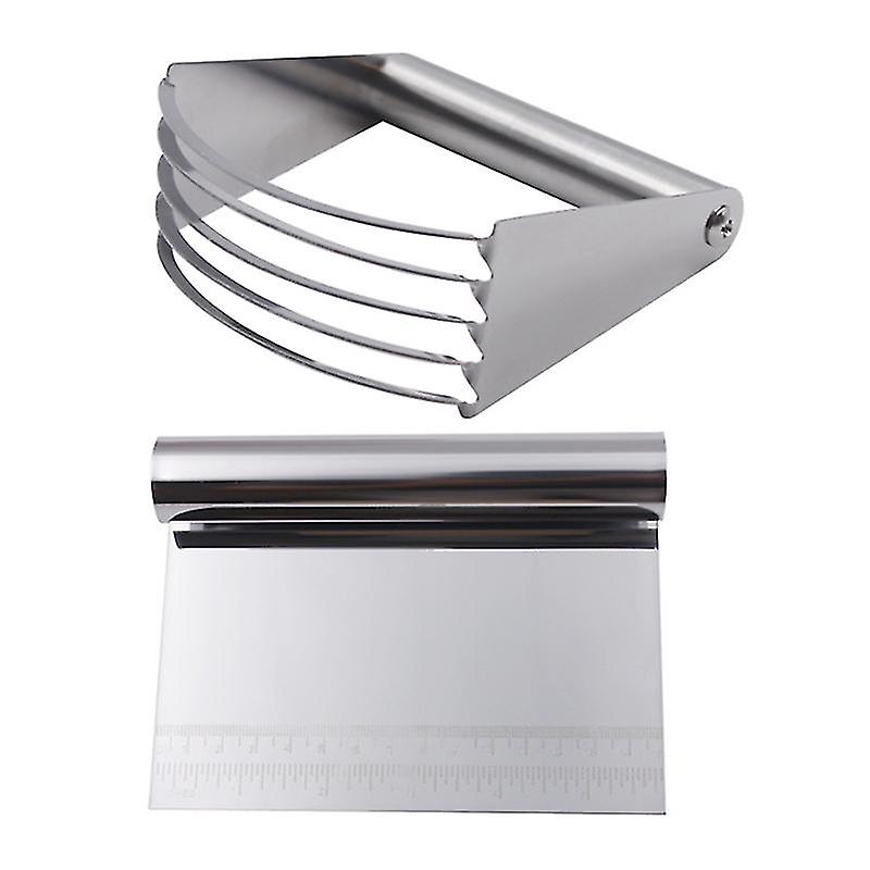 Dough Scraper/cutter/chopper Set Stainless Steel Powder Blender Pastry ...
