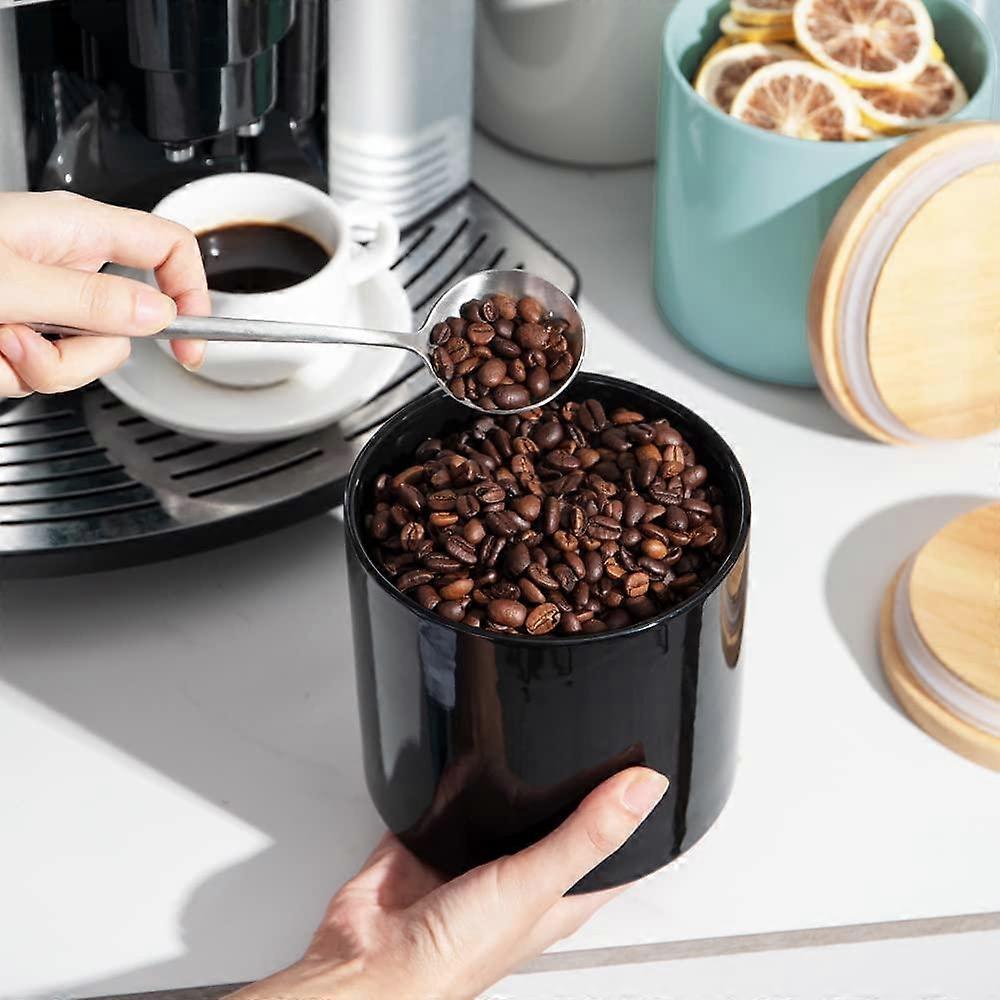 Ceramic Collapsible Salt Container with Wooden Lid Tabletop Salt ...