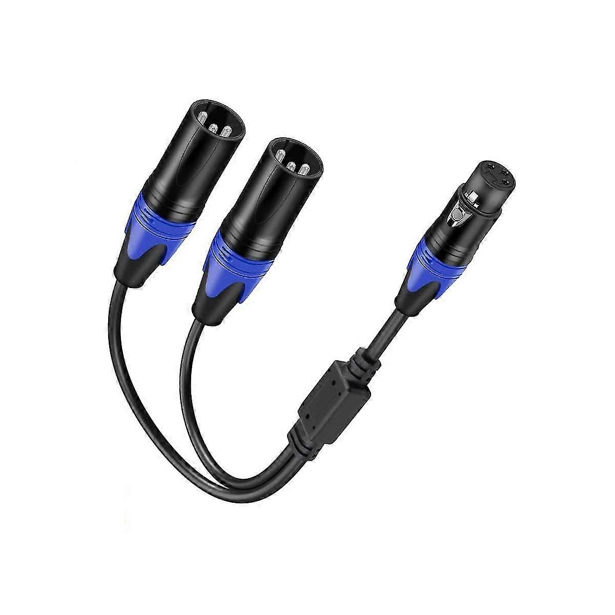 Xlr Splitter Cable, 1 Xlr Female To 2 Xlr Male Y Cable Balanced ...