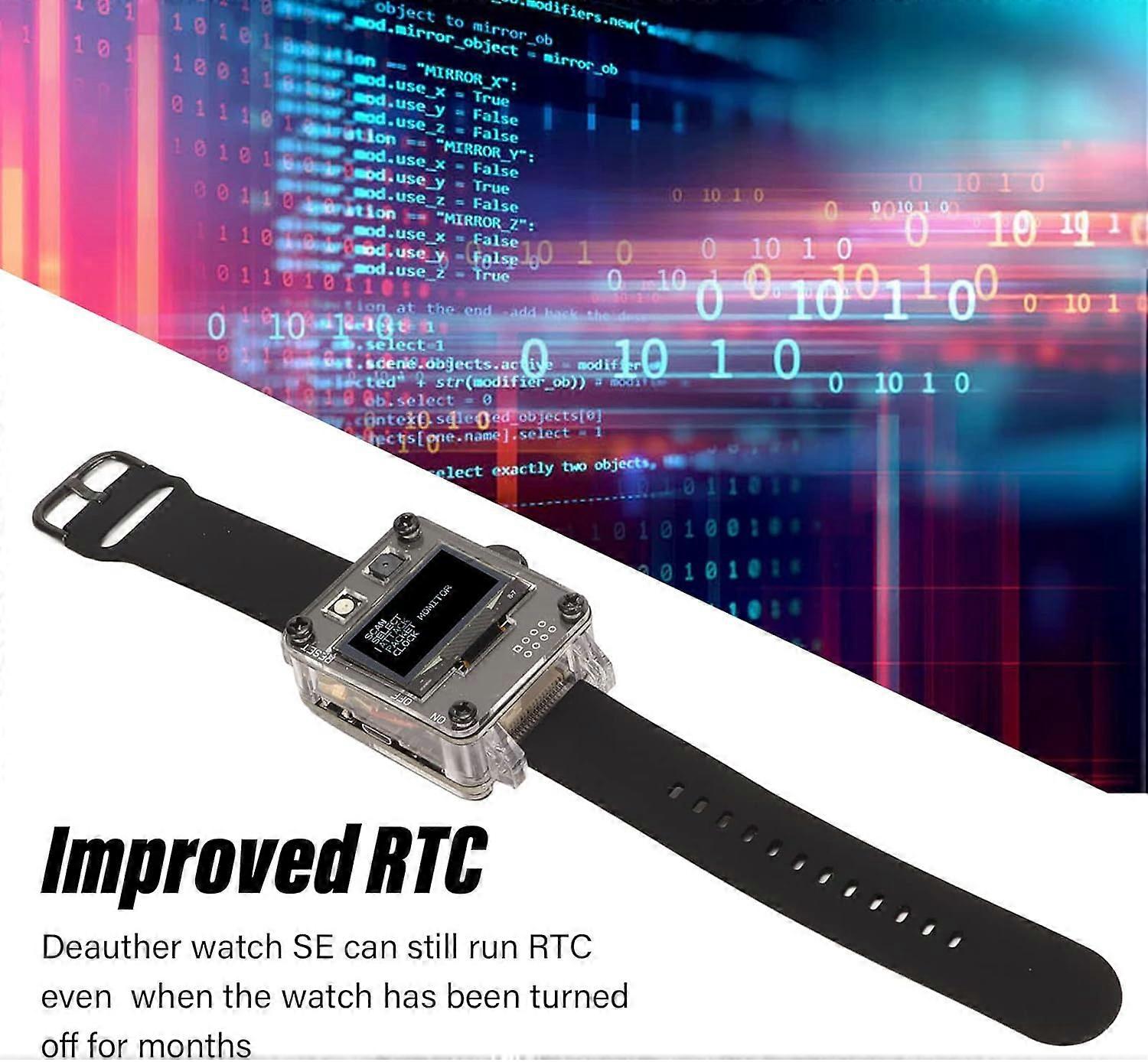 Deauther Watch SE WiFi with Buzzer, Programmable Development Board ESP8266, Display1,3, for WiFi ...