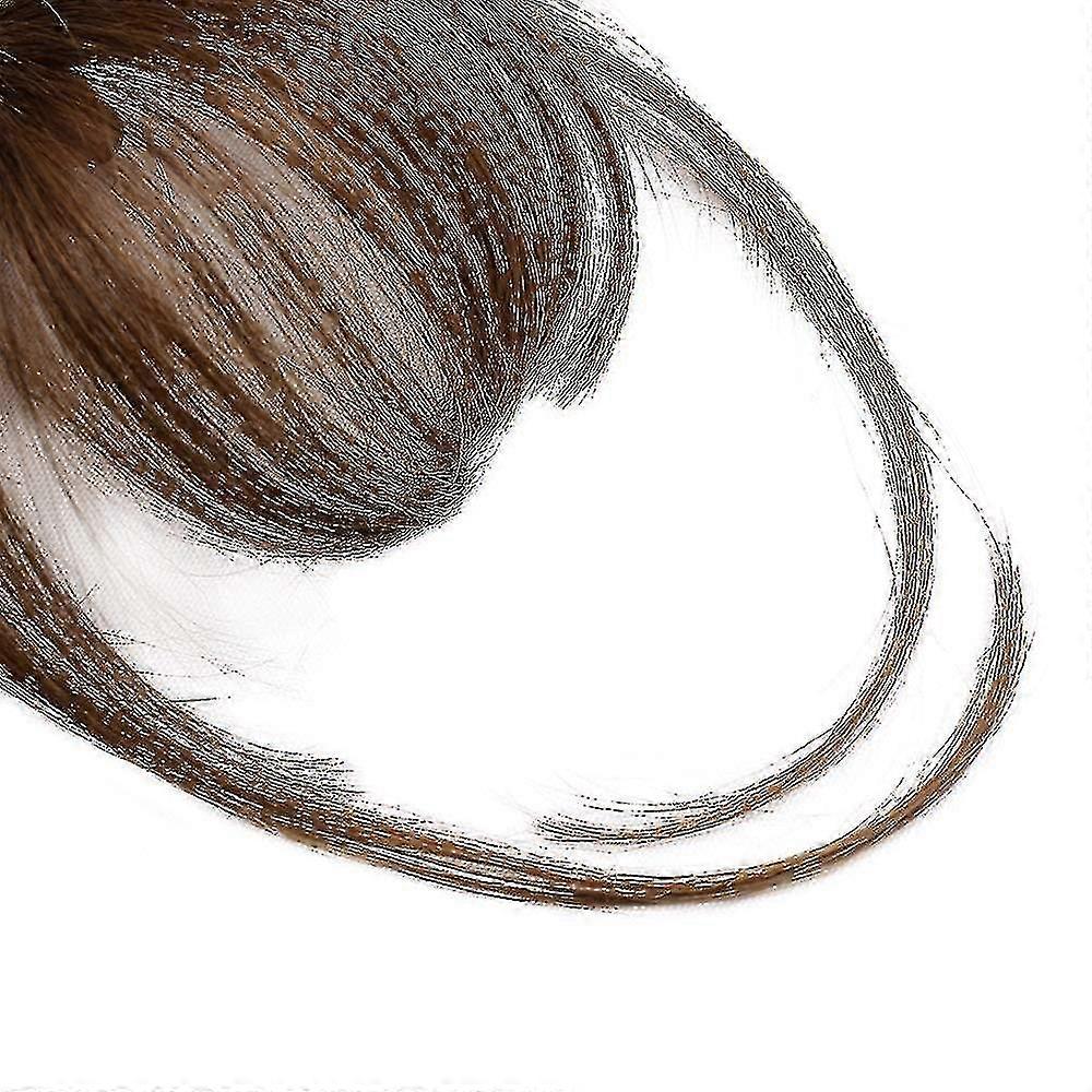 1 Pack 100% Real Human Hair Fringe Extensions Front Neat Air Bangs Clip ...