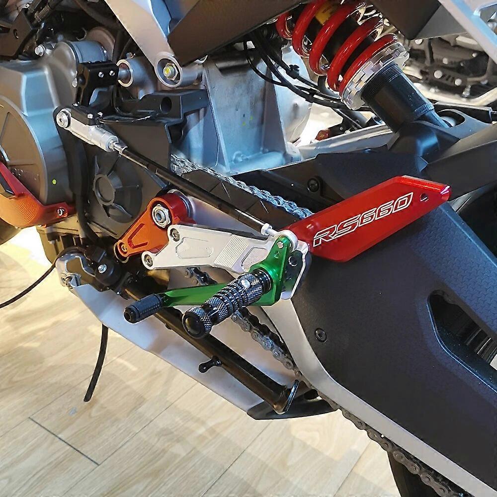 RS660 Foot Rest Motorcycle CNC Adjustable Rear Set Raised Front Foot Pedal For Aprilia RS660 ...