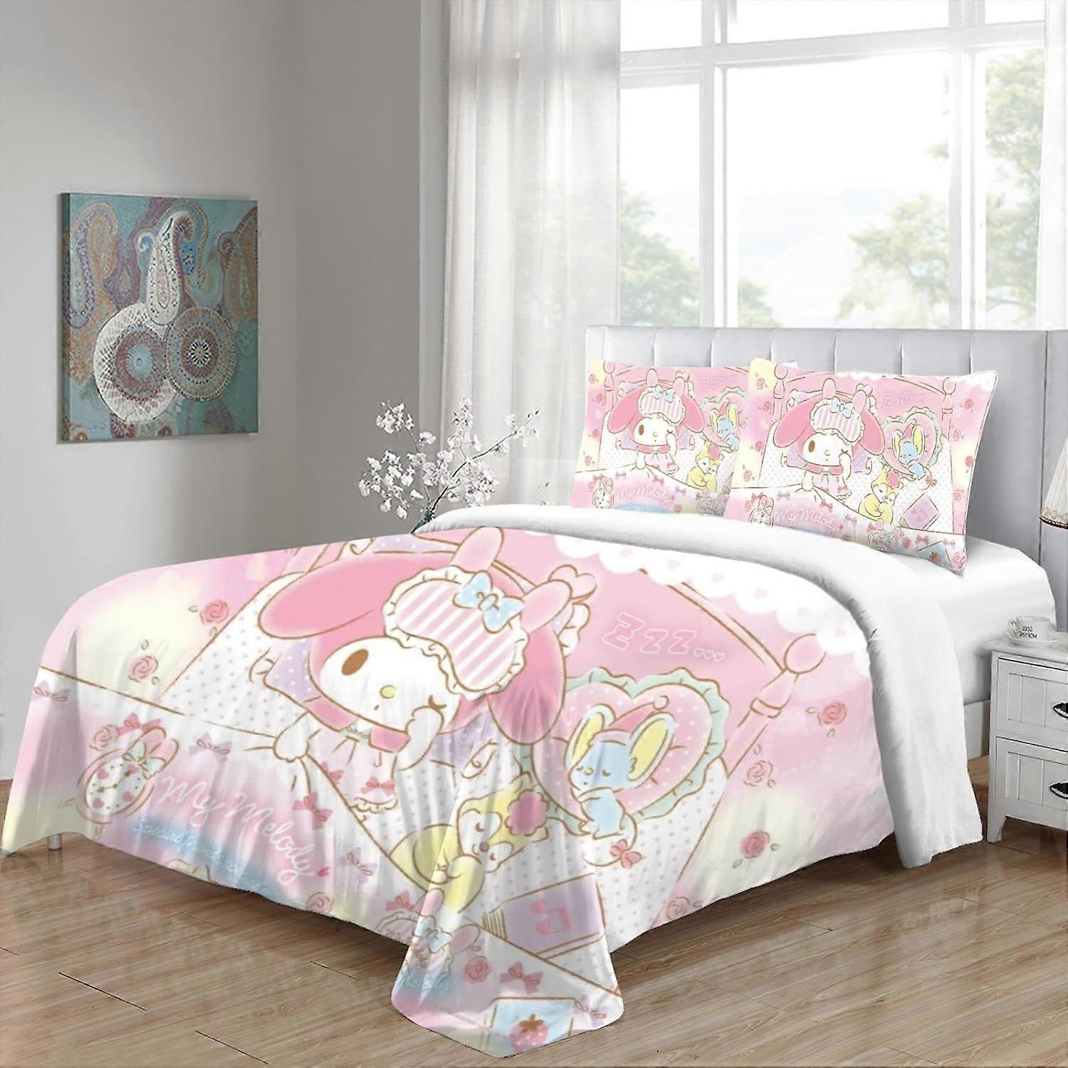 Smile Duvet Cover with Pillowcases Bedding Cartoon Comforter Cover Set ...