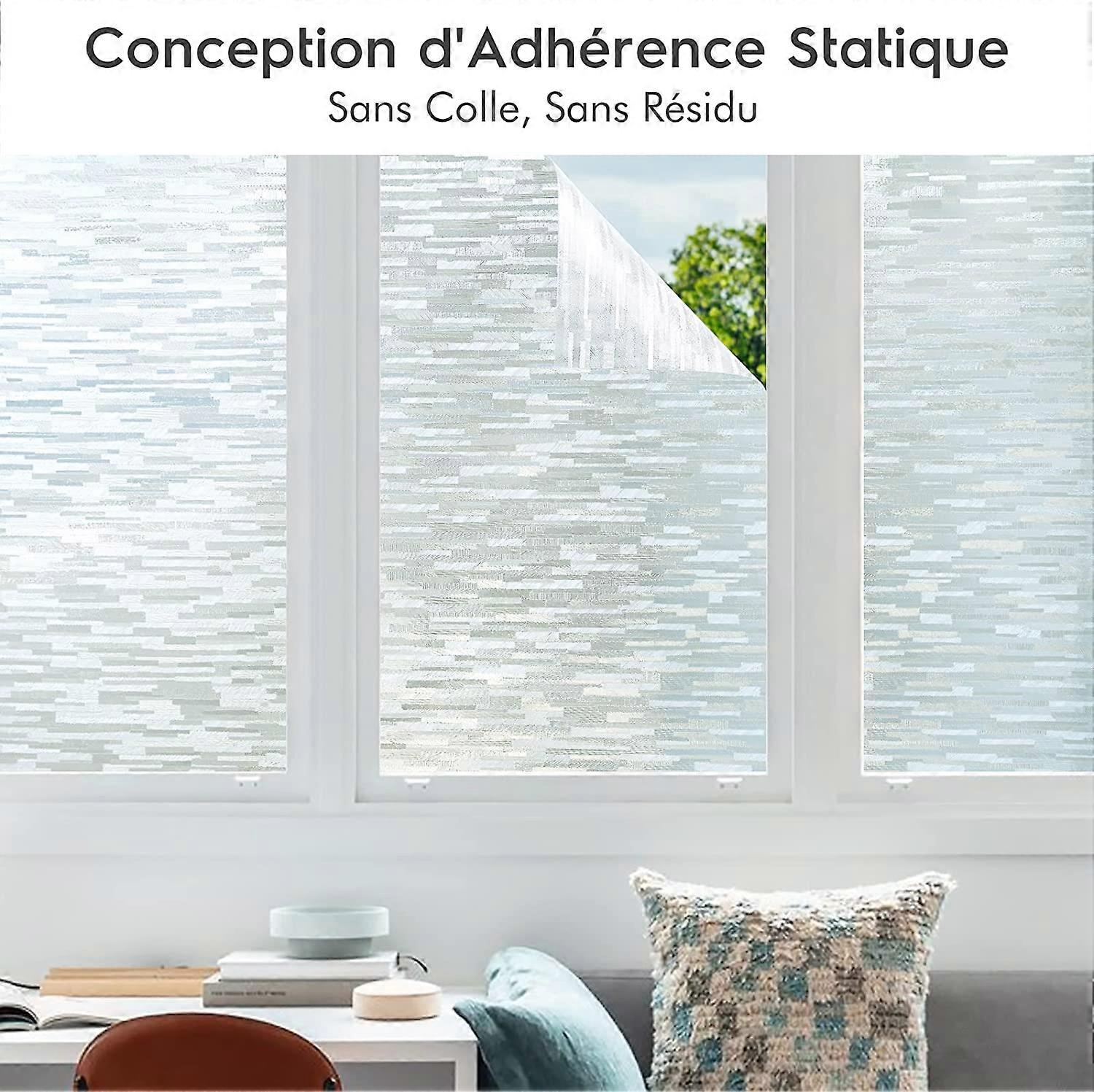 30x200cm Privacy Window Film Reusable Glass Opacifying Film Opaque Film ...