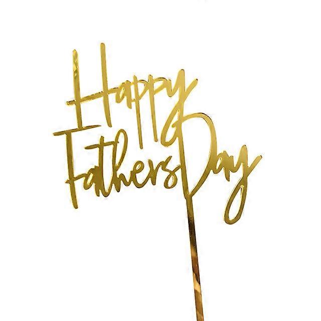 New Super Dad Acrylic Cake Topper Gold Dad Father Birthday Cake Topper ...
