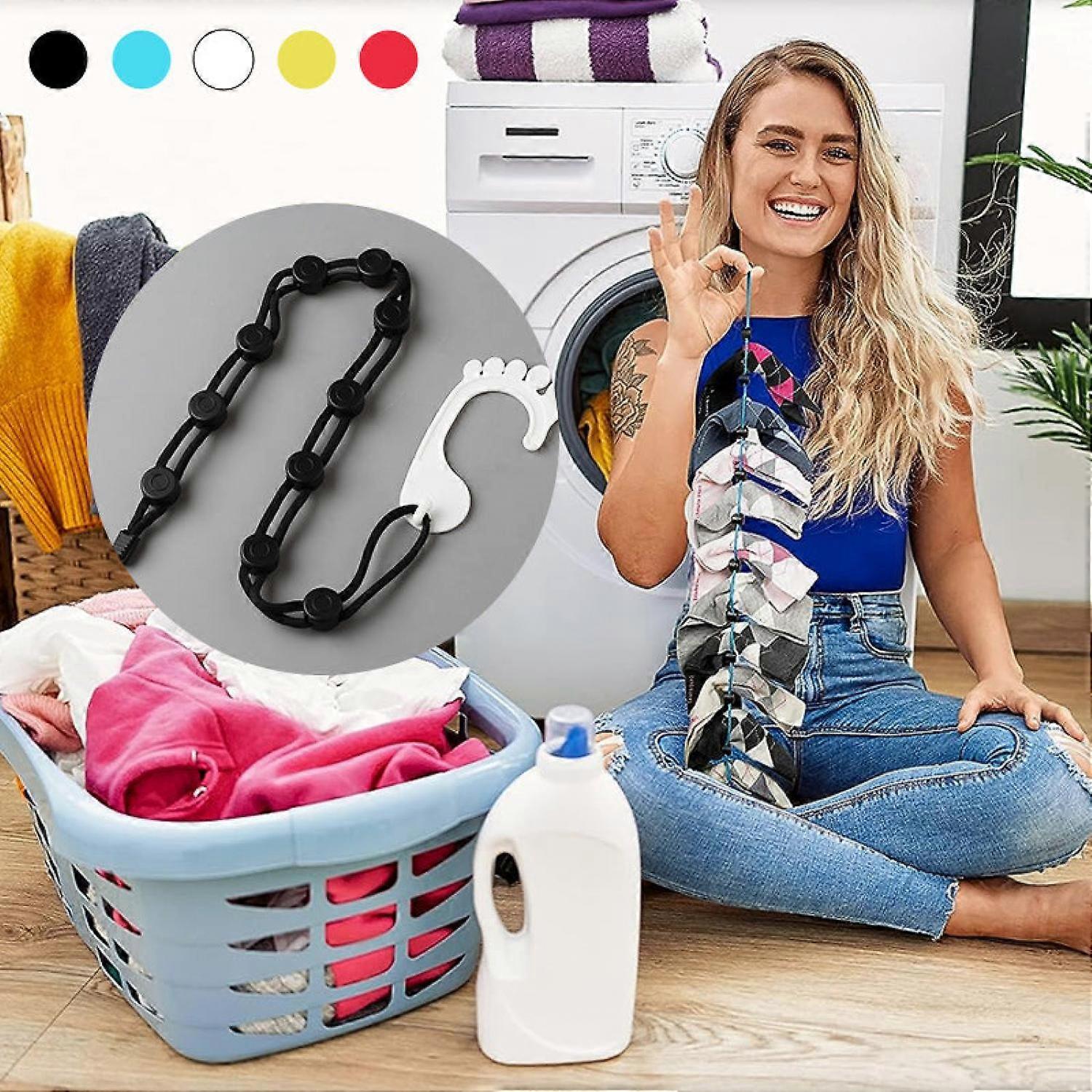 Portable Socks Washing Line Laundry Tool Storage Hanger Nylon Sock ...