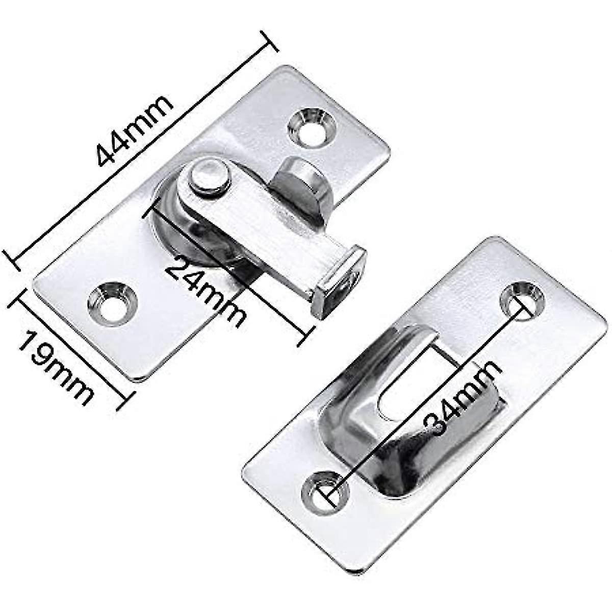 2 Pairs Door Hasp Latch Small 90 Degree Right Angle Buckle Hook Lock ...