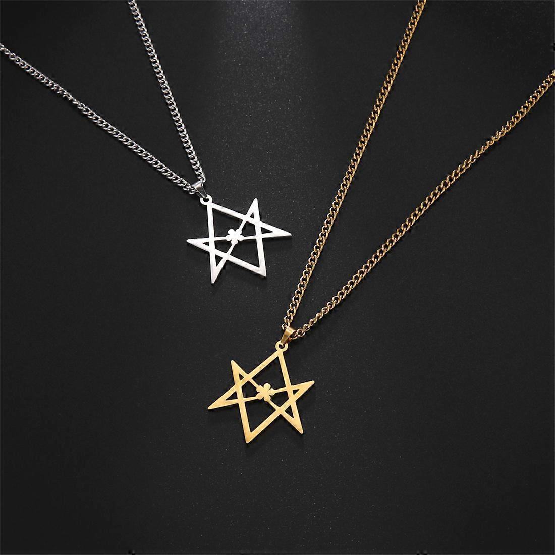 Thelema Hexagram Necklace Stainless Steel Classic Sacred Religious ...