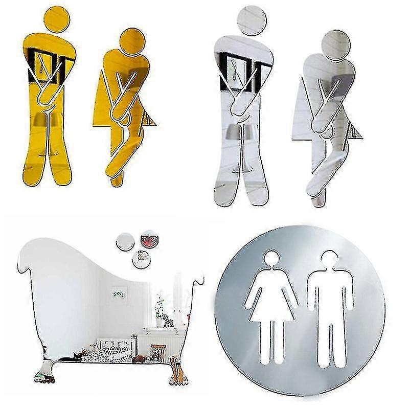Crossed Legs Funny Bathroom Toilet Restroom Door Accessories Symbol ...