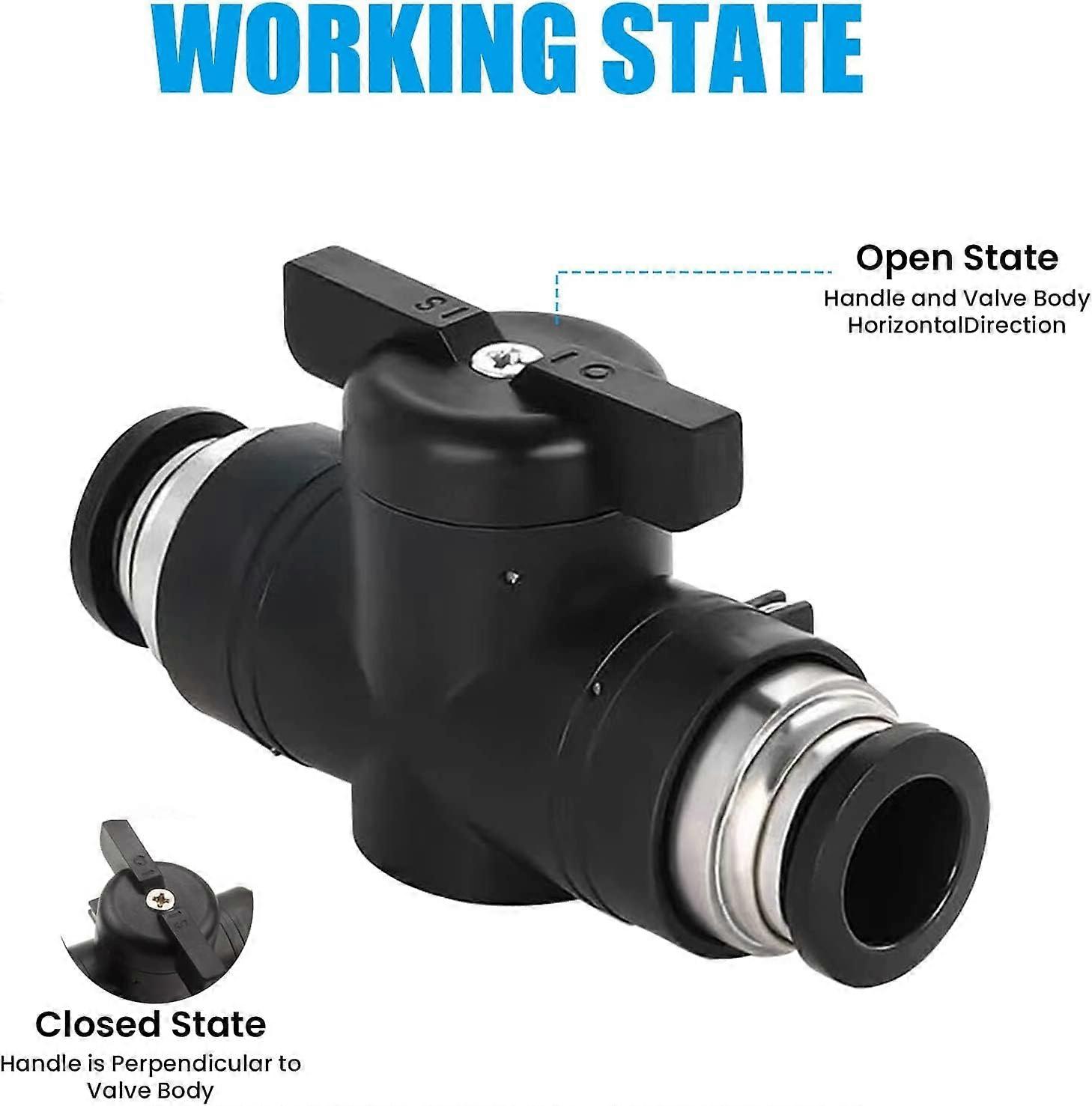 5-pack 6mm pneumatic connector, compressed air pneumatic shut-off valve ...