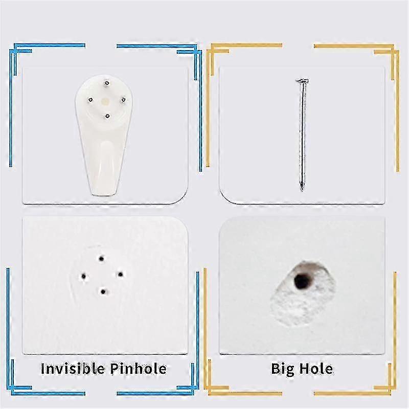 40 Picture Hangers, Concrete/Plaster/Hard Wall Hooks, for Hanging ...