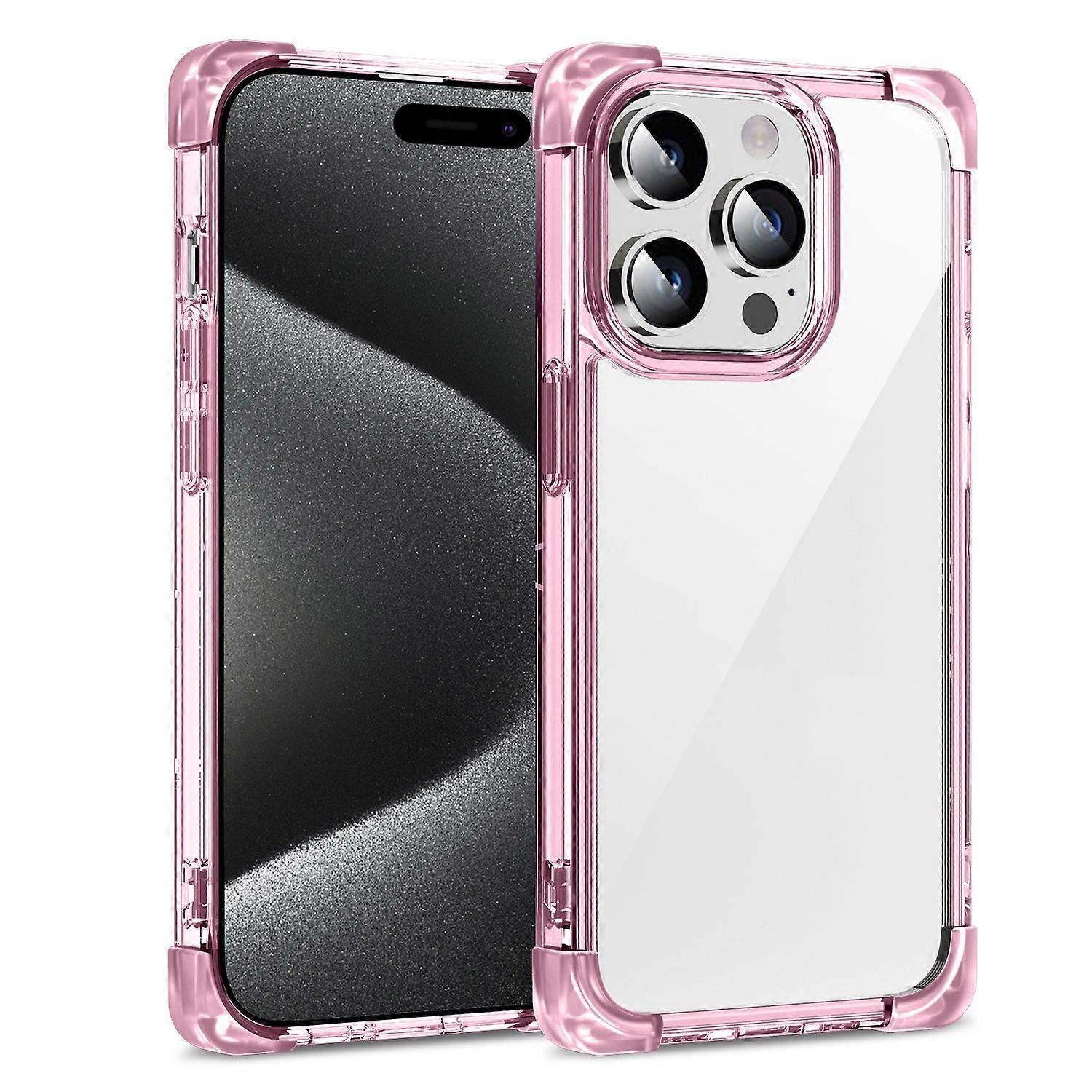For iPhone 15 Pro Max Case Reinforced Corners TPU Acrylic Clear Phone ...