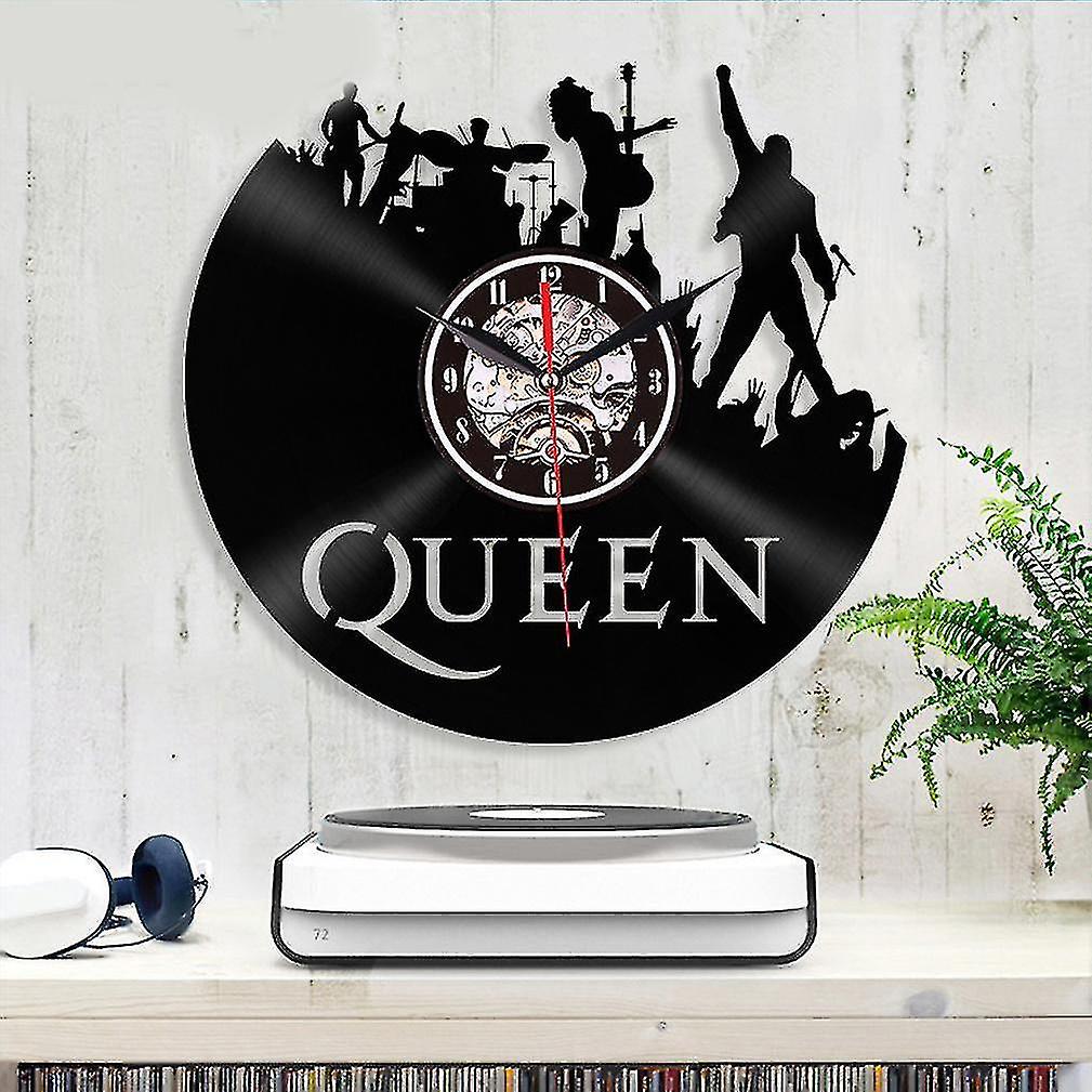 Queen Rock Music Band Vinyl Record Clock Luminous Vintage Wall Clock ...