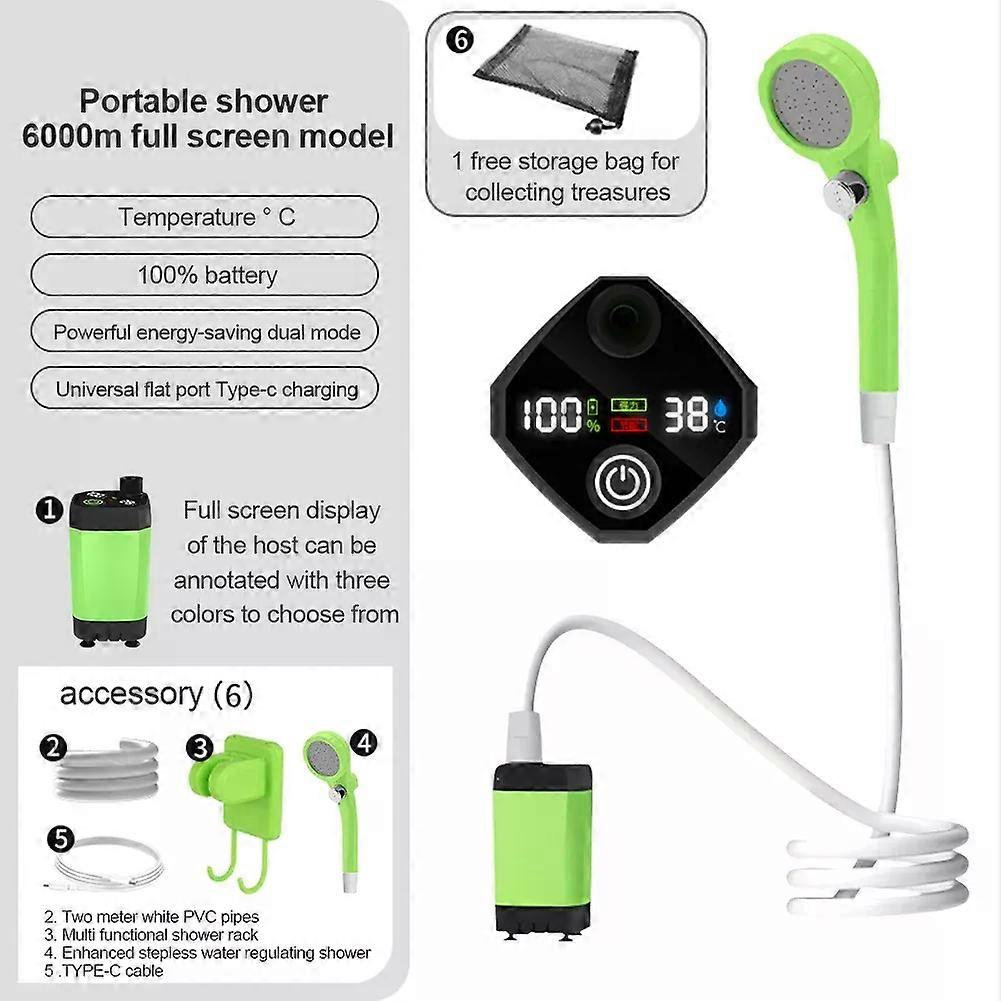 Portable Camping Shower Electric Shower Pump 20L Collapsible Bucket ...