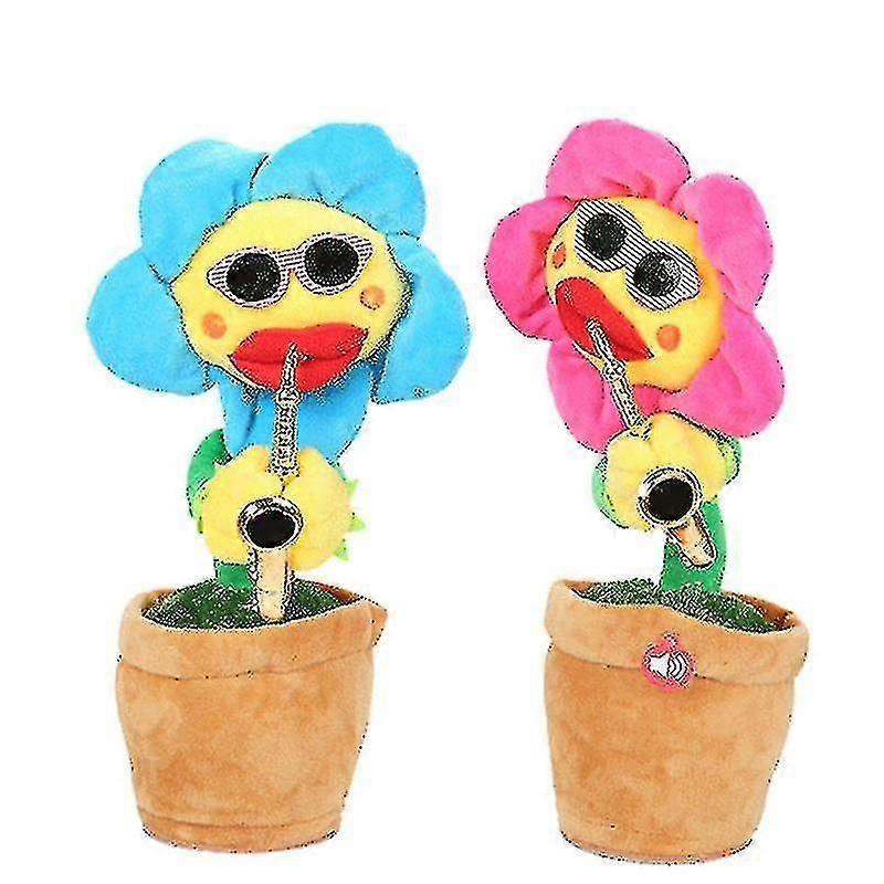 Dancing Sunflower With Sax 35cm Electronic Singing Toy 80 Songs ...