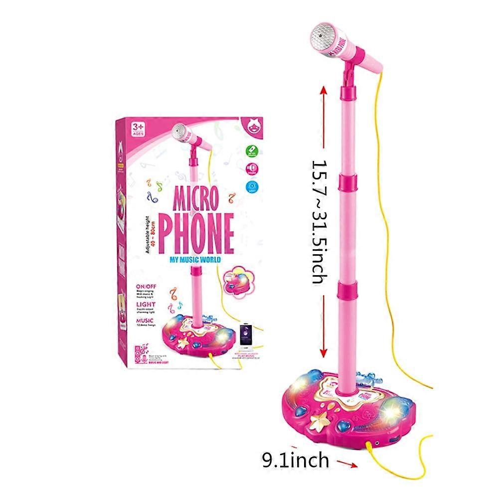 CSCHome Karaoke for Toddler Microphone with Adjustable Mic Stand ...