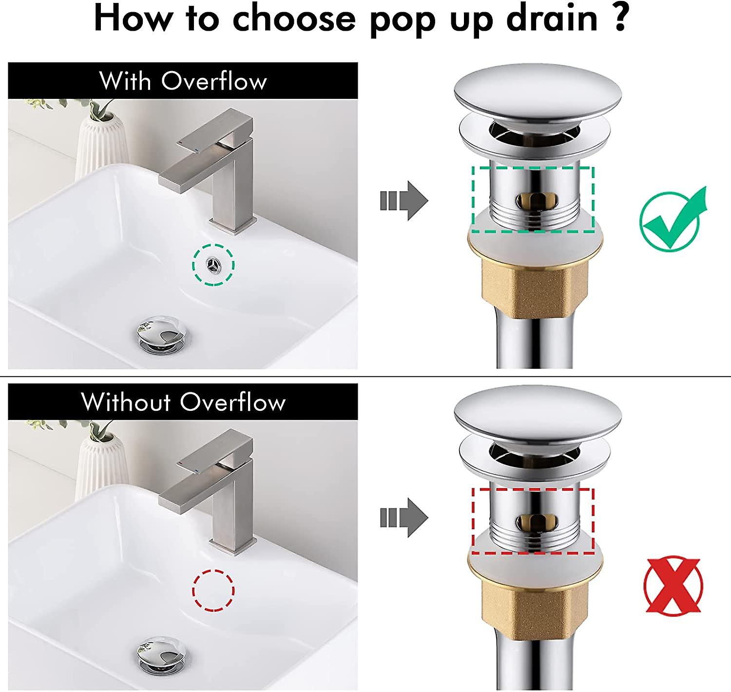 2023 - S2013a-ch Sink Drain With Anti-clog Extension Basket And Drain ...