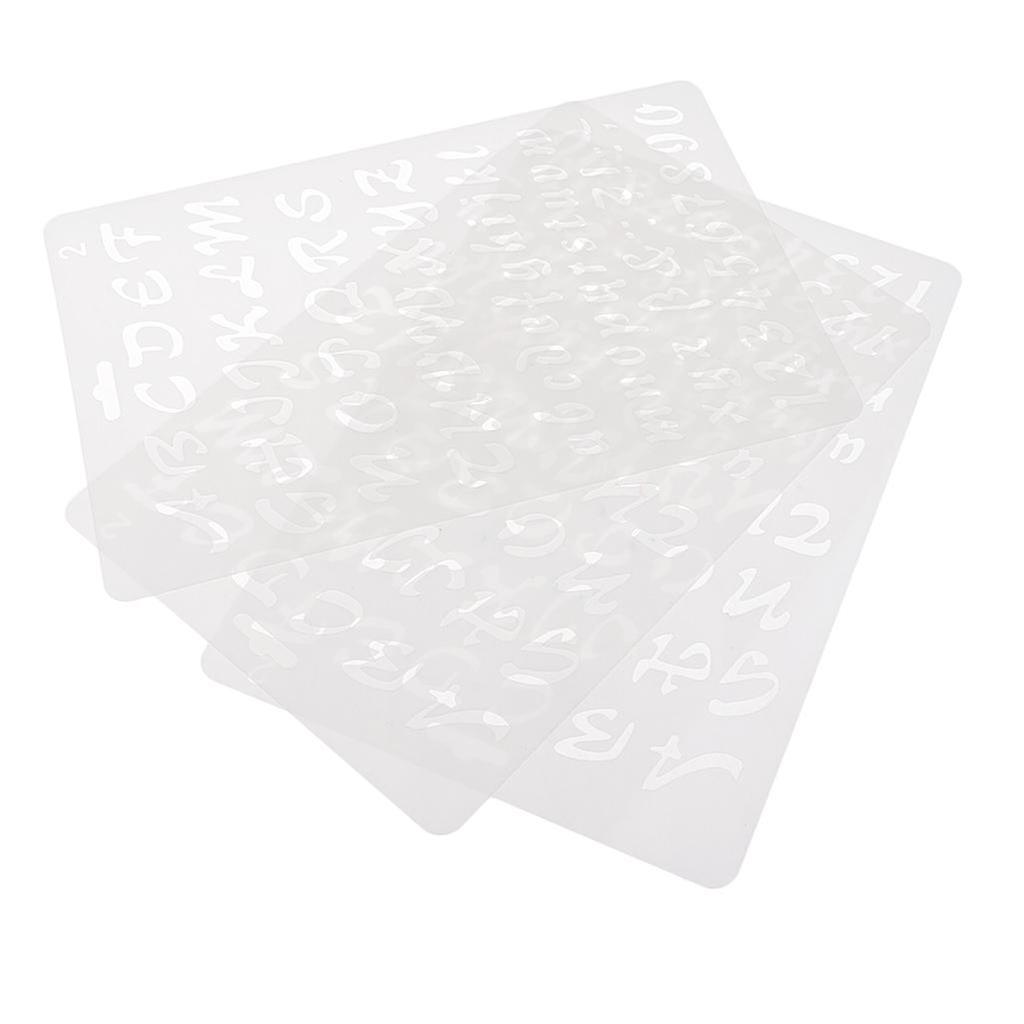 3x Drawing Template Ruler Planner Painting Stencil Uppercase | Fruugo DK