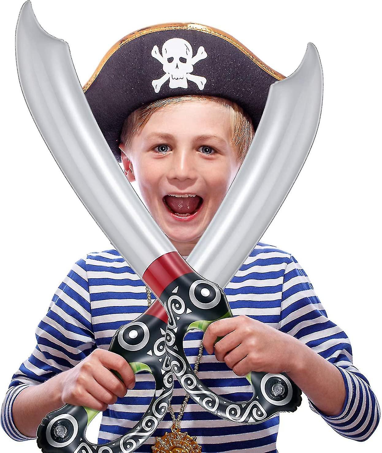 12 Inflatable Pirate Swords Cosplay Stage Props 58cm Skeleton ...