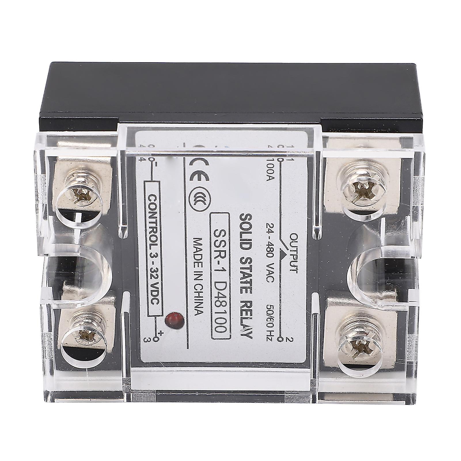 DC to AC Solid State Relay 100A Anti Electromagnetic Interference SSR Module for Street Lighting ...
