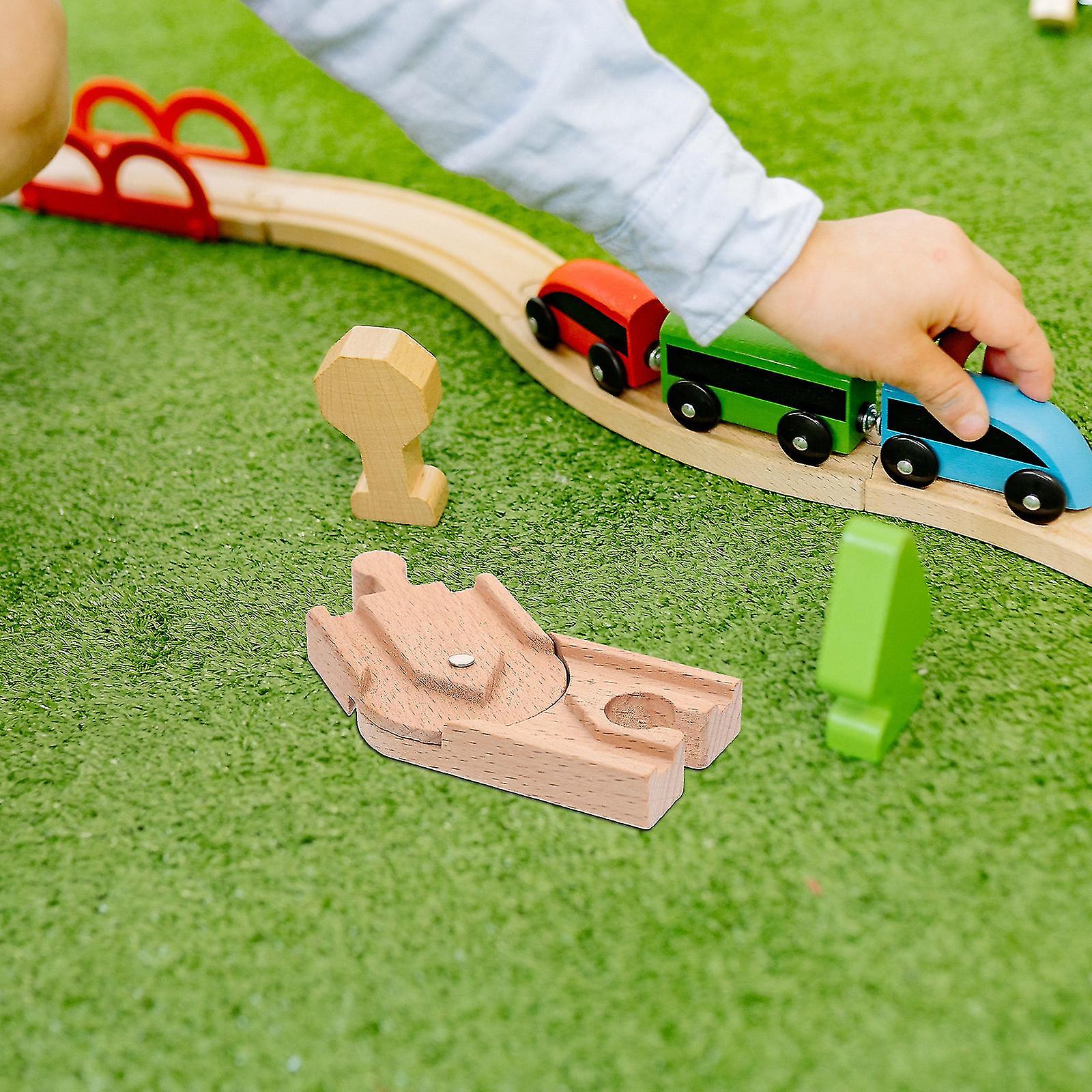 Wooden Railway Train Track Expansion Block Railway Track Train Track ...