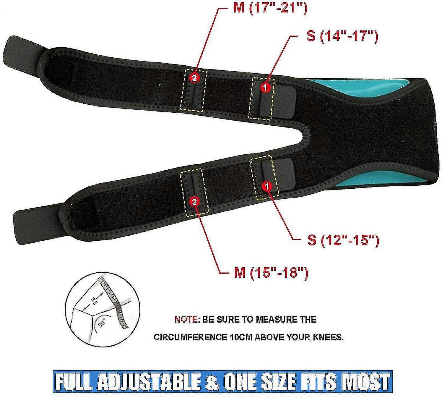 2 Pack Patella Knee Strap, Knee Pain Relief With 3d Silicone Adjustable ...