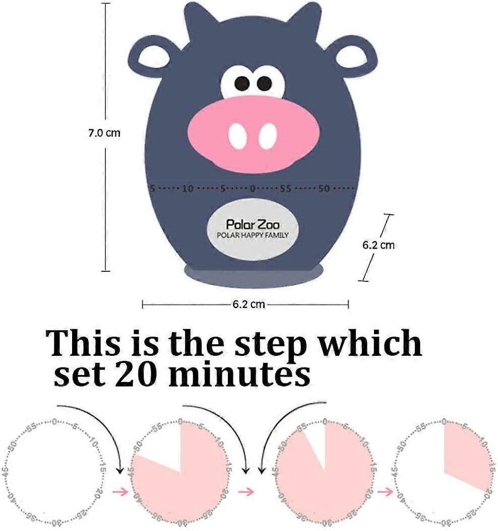 Wekity Cute Cartoon Cow or Bear Timers 60 Minutes Mechanical Kitchen ...