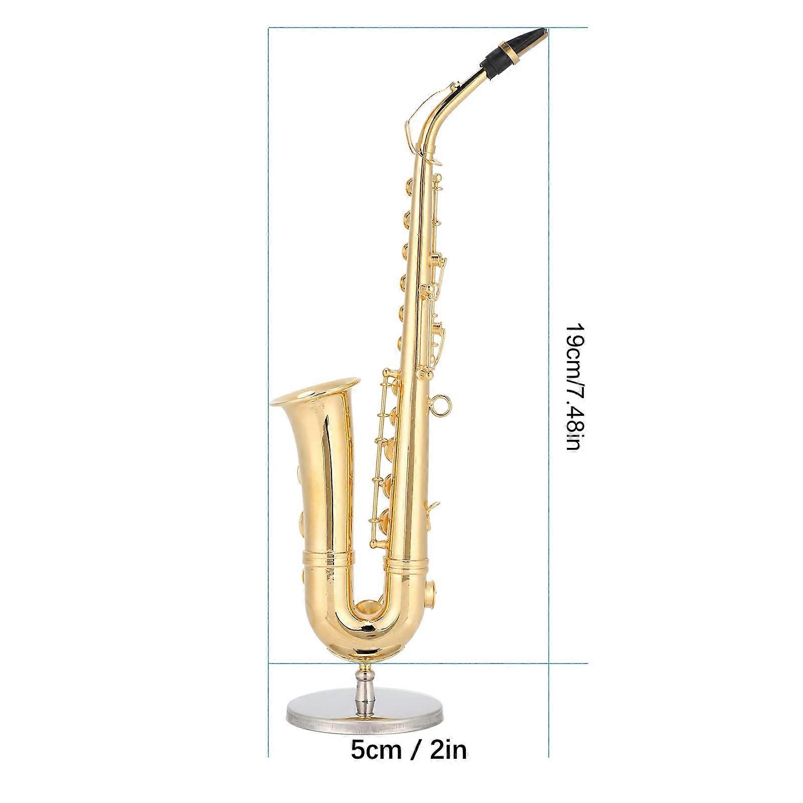 Mini Saxophone Model Miniature Model, Saxophone Ornaments Miniature Decoration, Musical ...