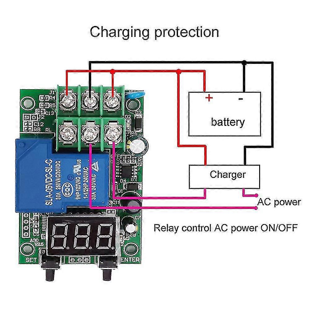 Dc 6~80v Voltage Monitoring Relay Time Delay Relay Charging Discharge ...