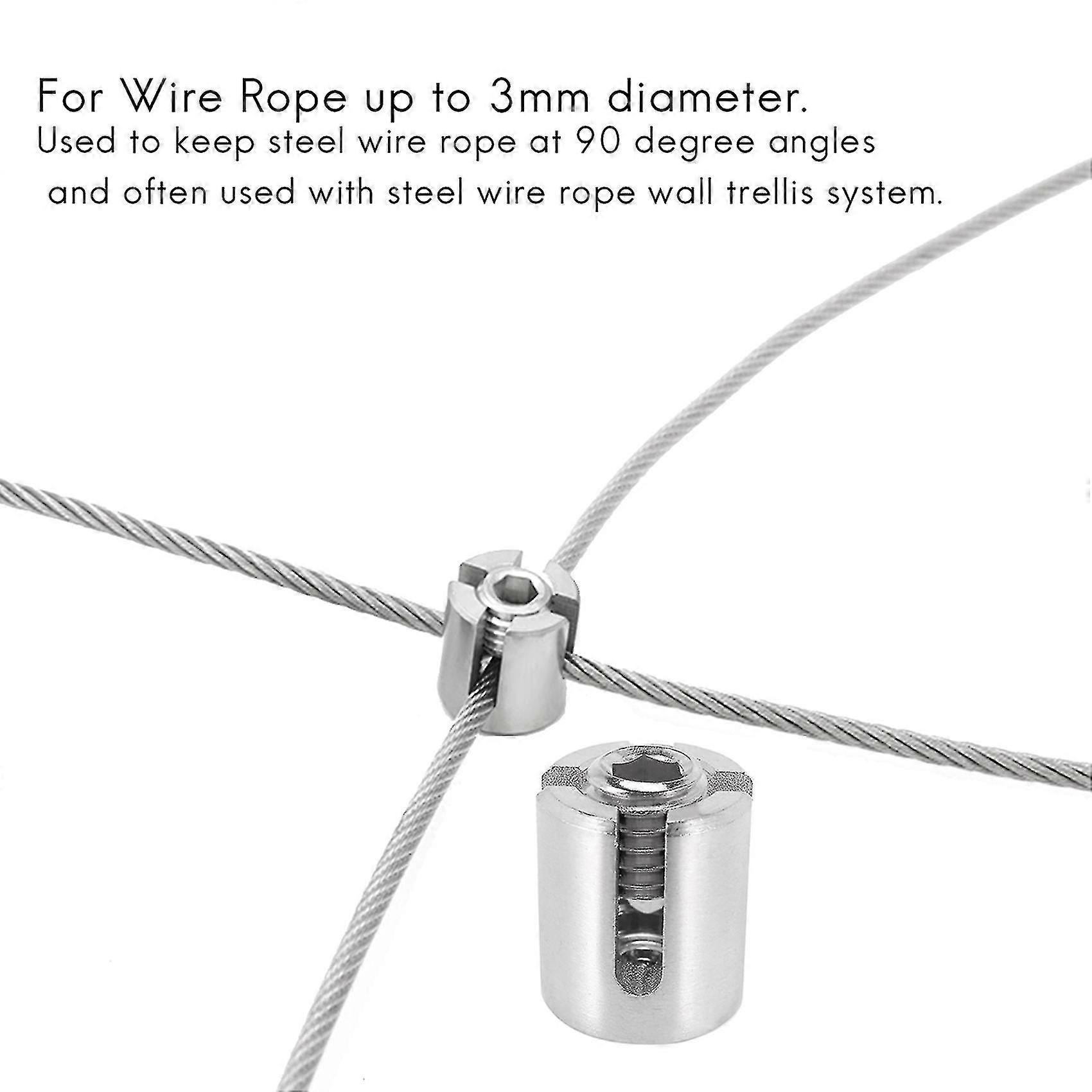 8 Pcs Stainless Steel Wire Rope Green Wall Trellis Fitting Clip 3mm ...