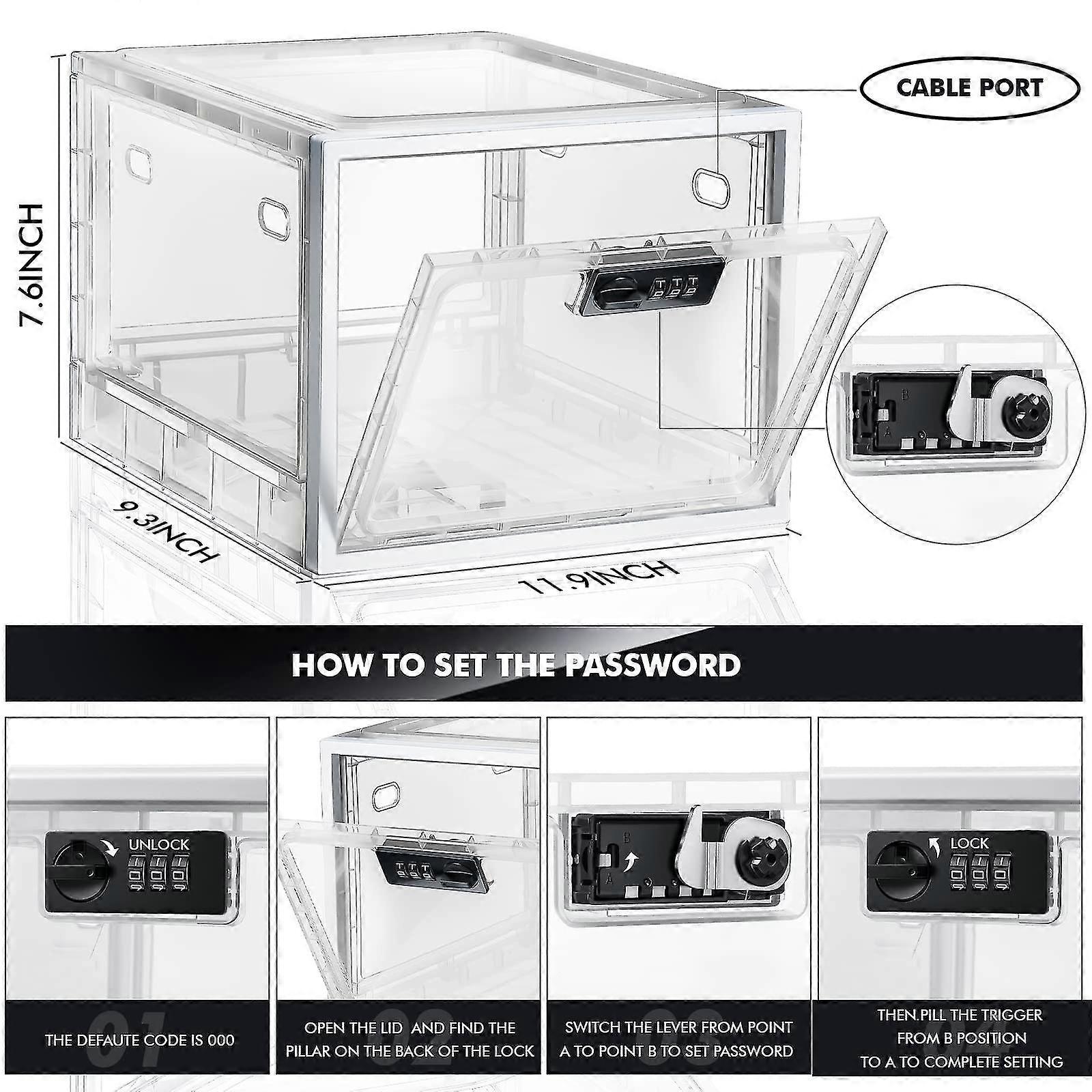 Lockable Box, Lockable Storage Box With Lock , Medicine Lock Box For ...