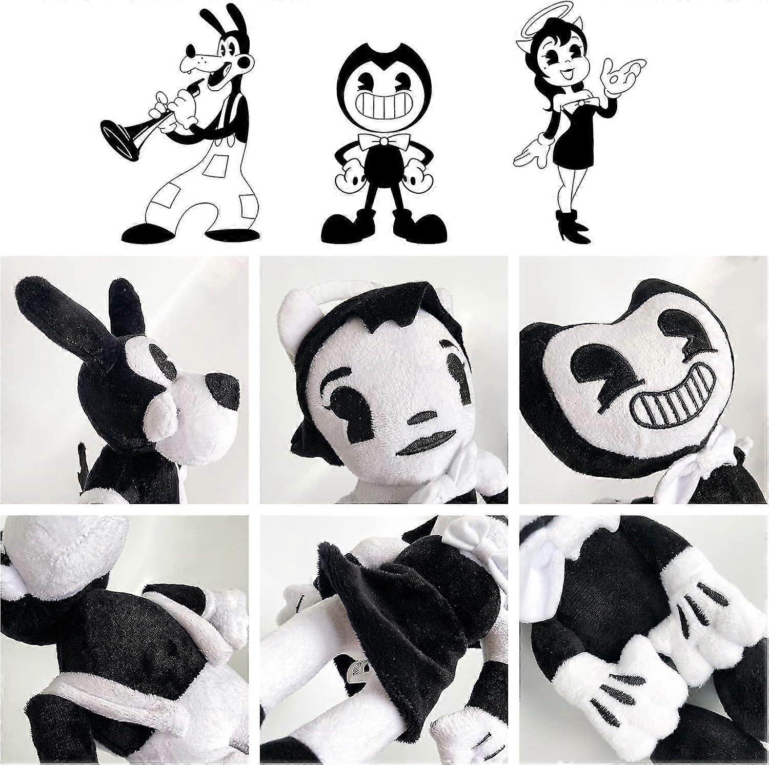 3pcs Bendy Plush Toy Set - Cute Horror Game Dolls, Soft Stuffed Animals ...